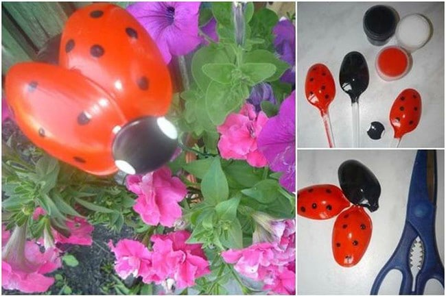 Quick Recycling Craft: Adorable Ladybugs made from Plastic Spoons - DIY ...