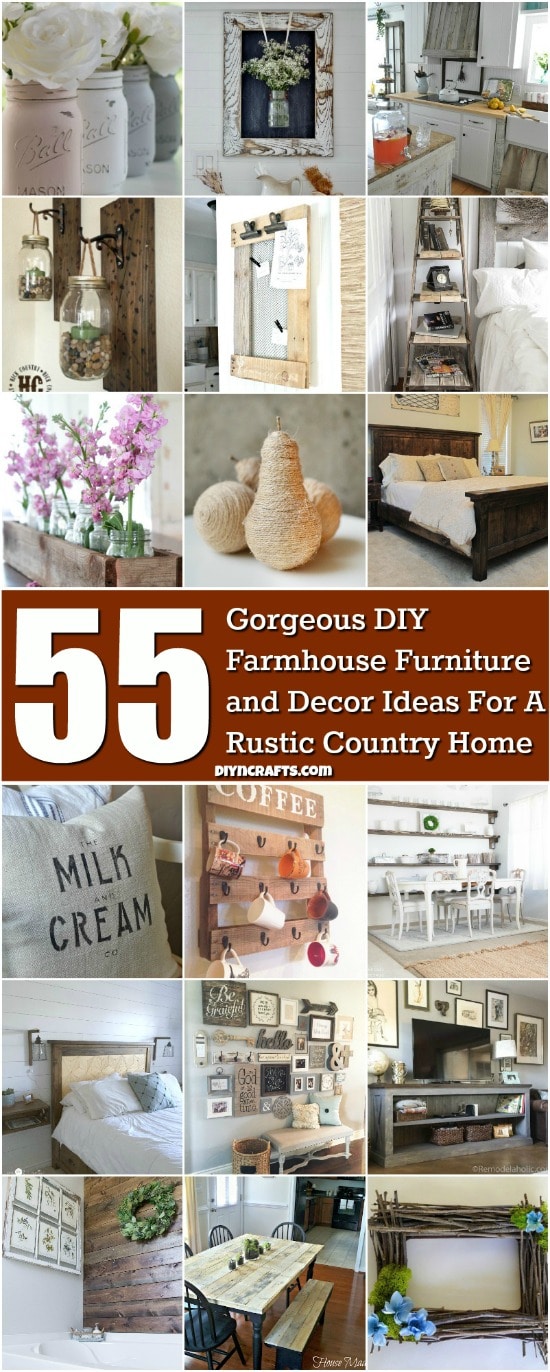55 Gorgeous DIY Farmhouse Furniture and Decor Ideas For A Rustic ...